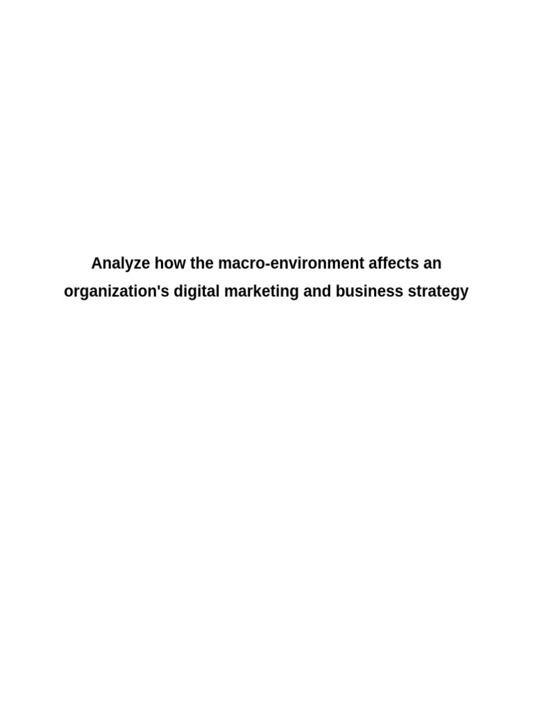 Impact of Macro-Environment on Marketing Strategy | PDF | Marketing ...
