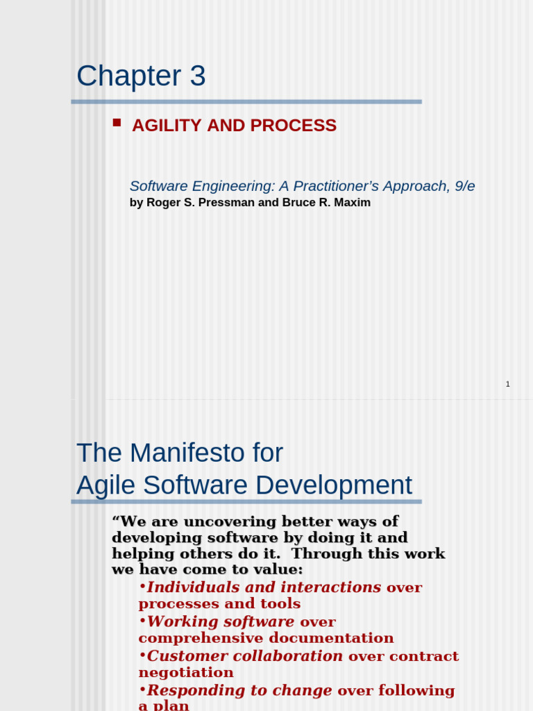 Software Engineering by Pressman in Short Main Keywords Ch3 | PDF | Agile Software Development ...