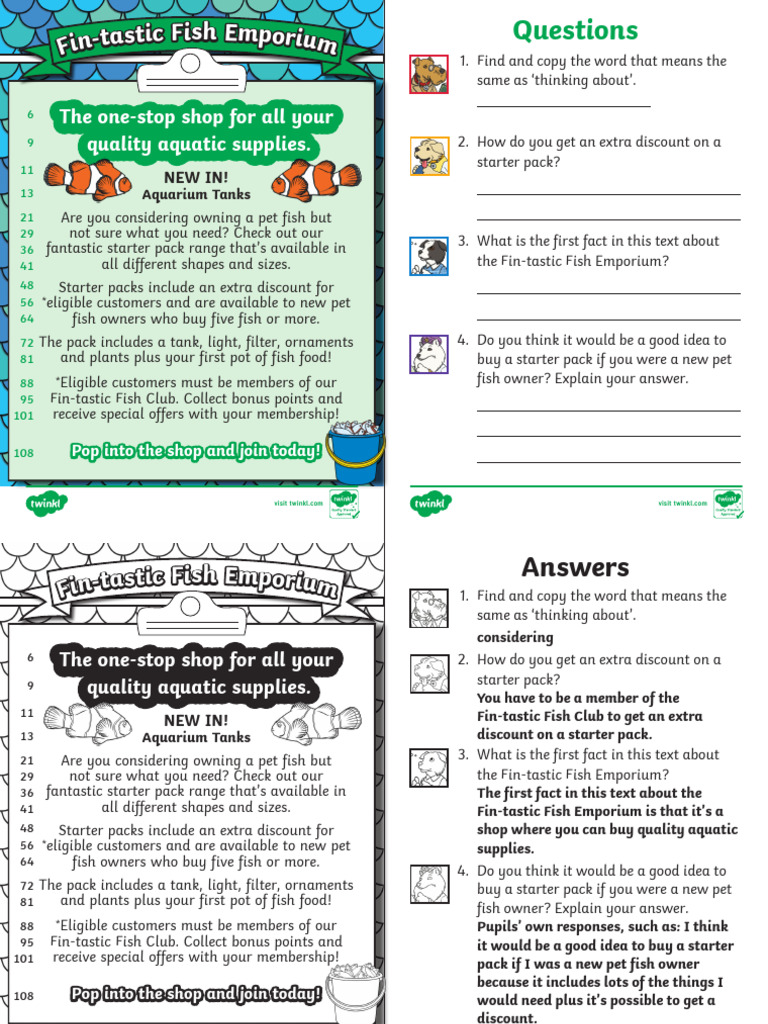 Fin-tastic Fish Emporium | PDF | Aquarium | Fish And Humans