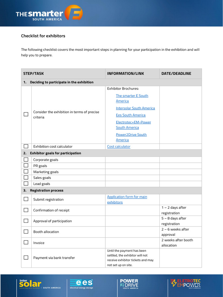 Exhibition Participation Checklist | PDF | Receipt