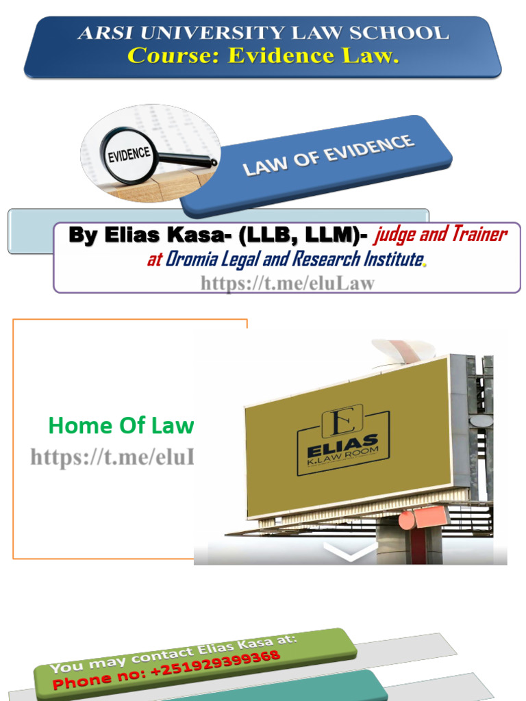 Evidence Law Overview and Principles | PDF | Evidence (Law) | Burden Of ...