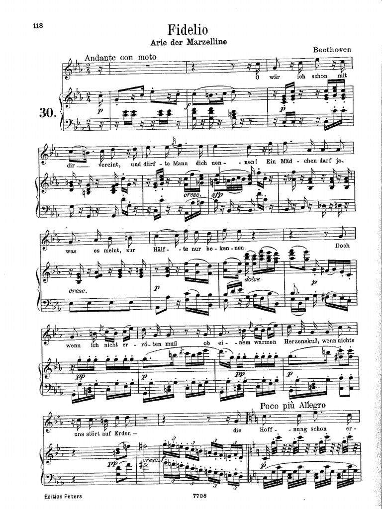Beethoven - Fidelio - Arie Der Marzeline | PDF
