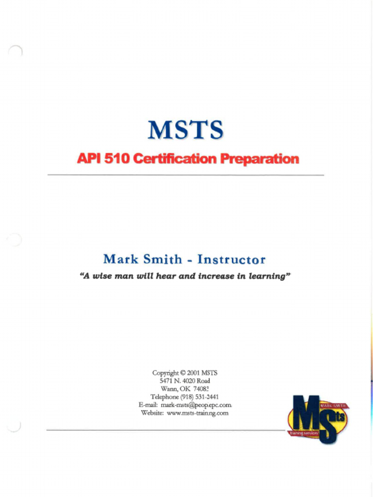 API 510 Cert Prep | PDF