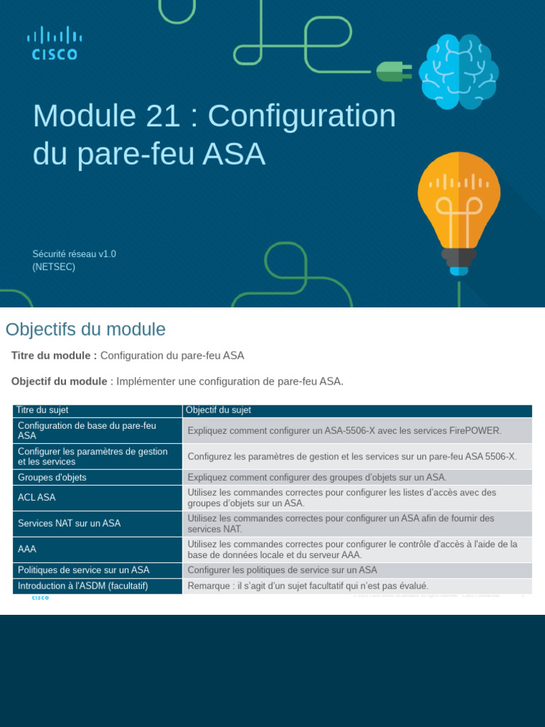 21 ENSAB Module 21 ASA Avancé | PDF | Adresse IP | Pare-feu (informatique)