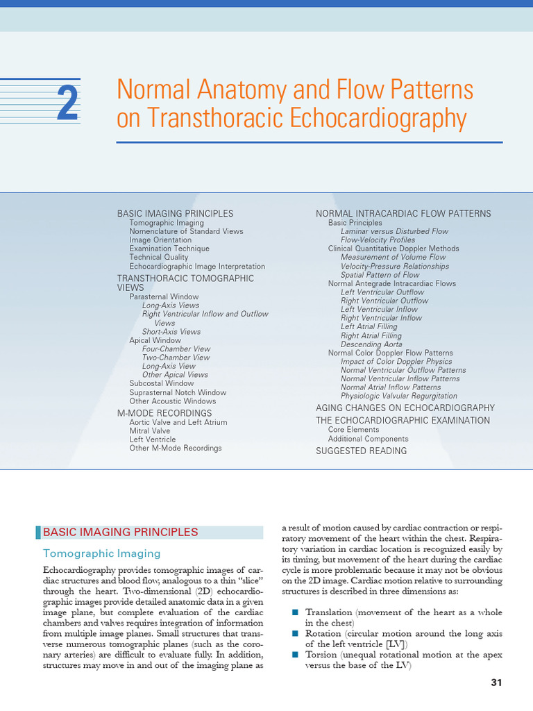 Capítulo 2 Anatomía Normal en ETT | PDF | Heart Valve | Echocardiography