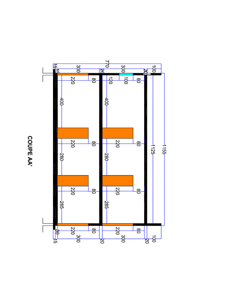 Plan de Coupe Aa' f4 - 3c | PDF