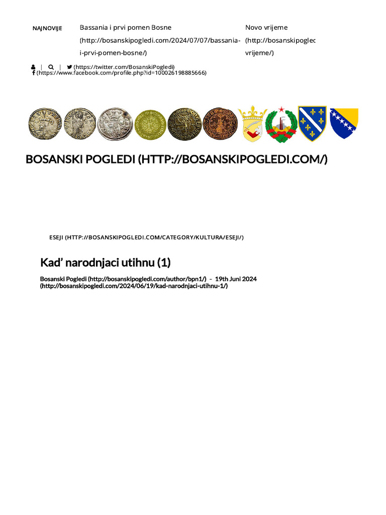 Kad' narodnjaci utihnu (1) - Bosanski Pogledi | PDF