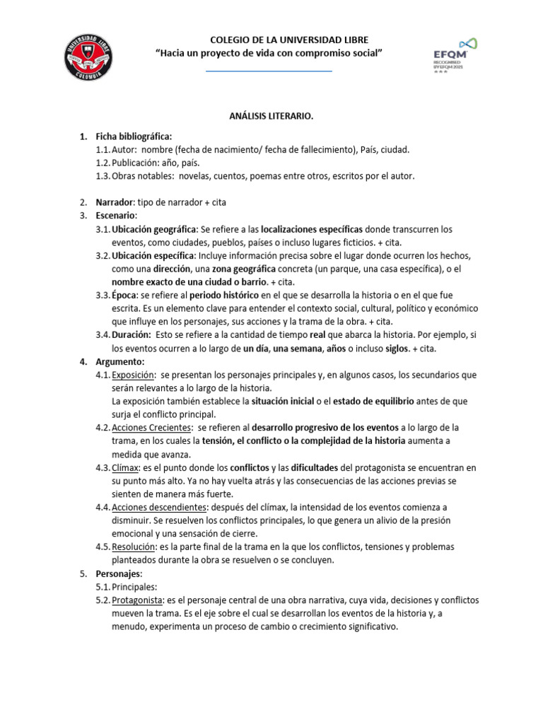 Elementos de la ficción narrativa | PDF | Educación en artes liberales