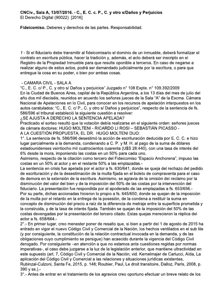 Fallo Fideicomiso 12-11 | PDF