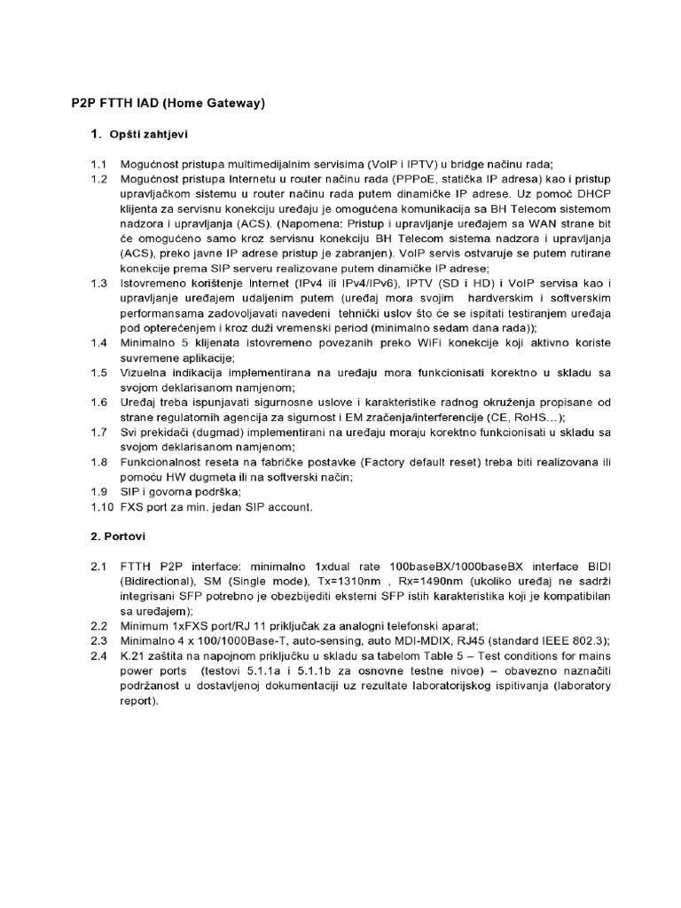 04.1.1.3 175 117105 - 20 FTTH - P2P - IAD - Home Gateway 7 | PDF