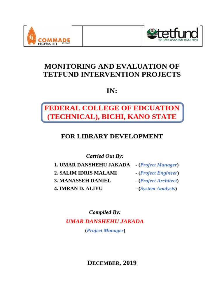 TETFUND Library Development Evaluation | PDF