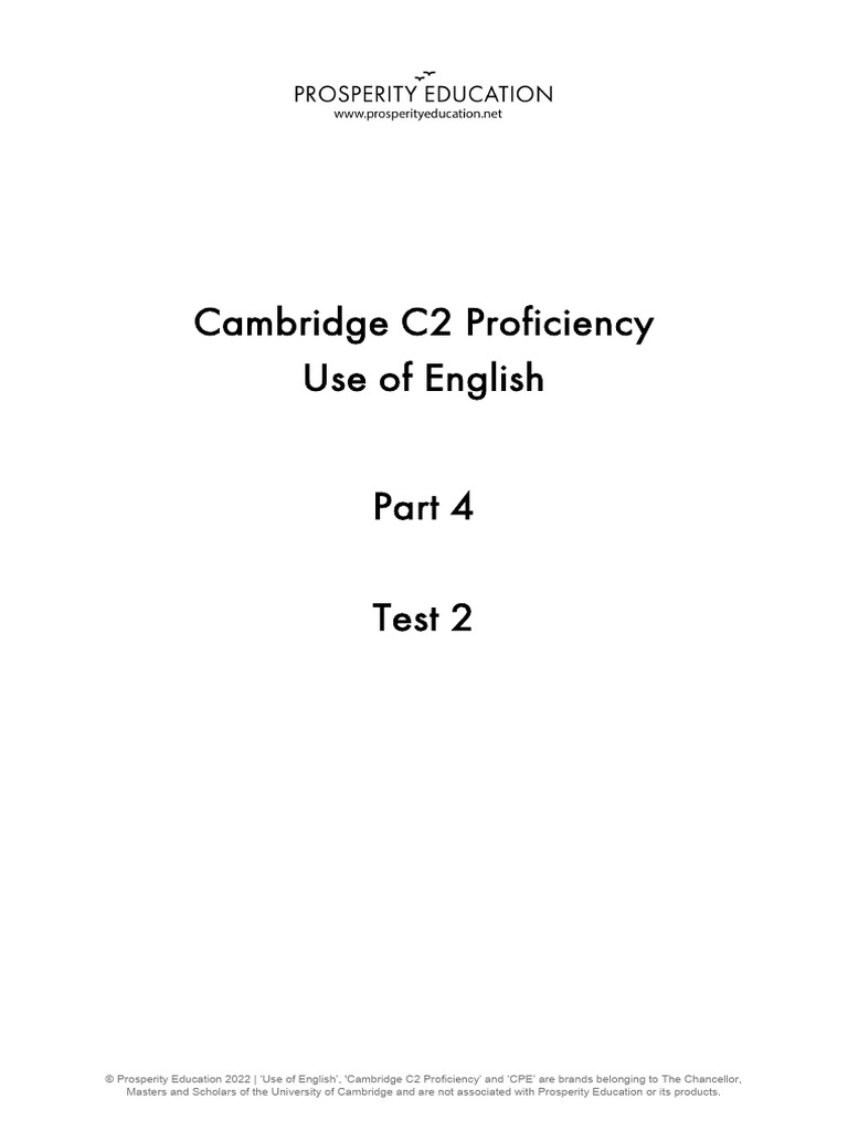 English Master C2 - Test 2 | PDF