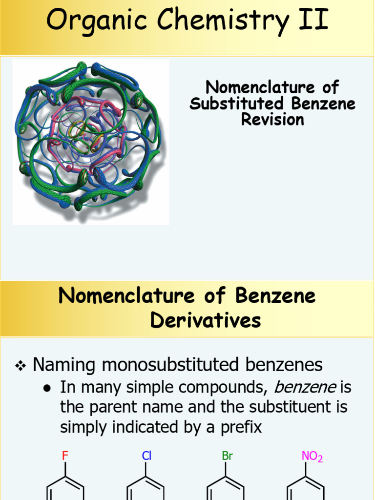 Nomenclature of Benzene Derivatives | PDF | Chemistry | Organic Chemistry