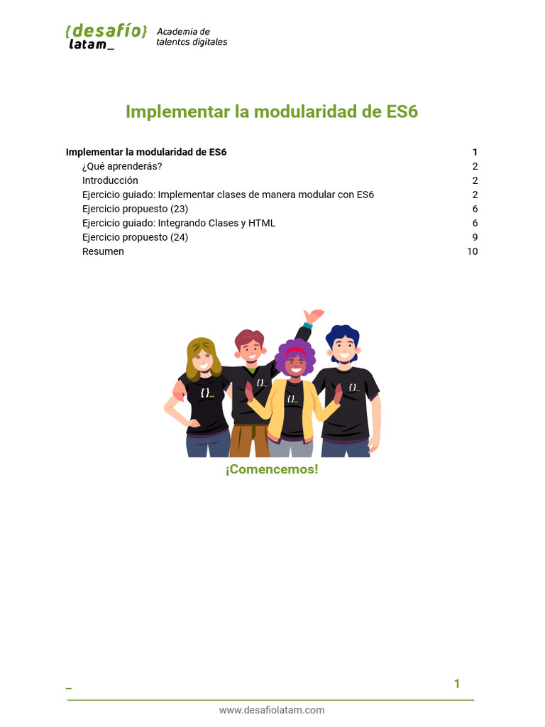 Lectura 10 - Implementar La Modularidad de ES6 | PDF | Script Java | Triángulo
