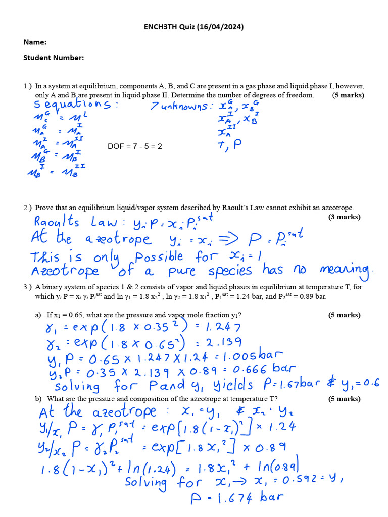 ENCH3TH Quiz Memo | PDF