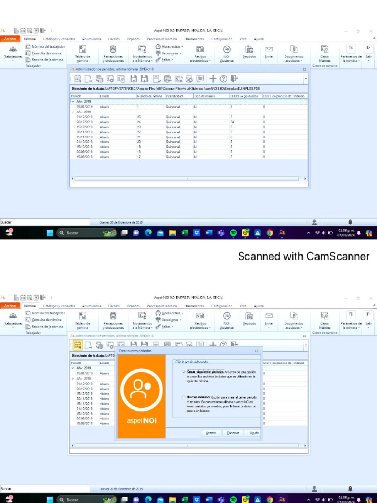 ASPEL SAE Nómina Aguinaldo | PDF