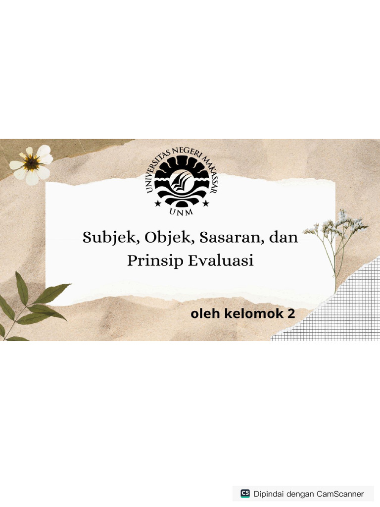 Kelompok 2 Evaluasi Pembelajaran | PDF