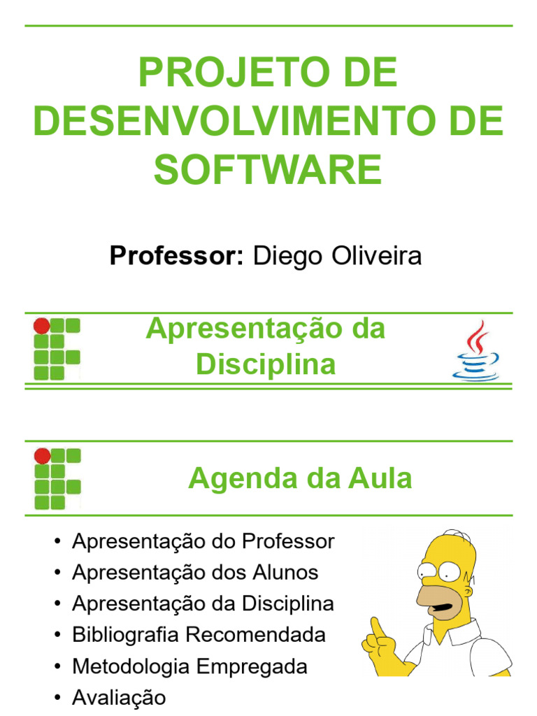 PDS 01 - Apresentacao Da Disciplina | PDF | Engenharia de Software | Programas