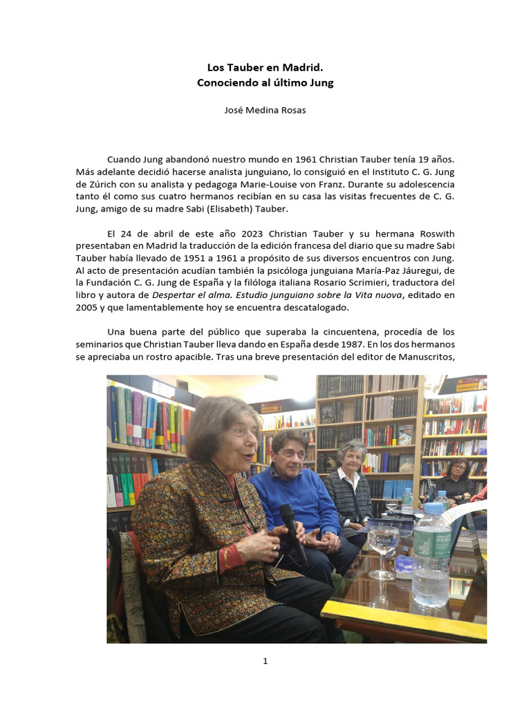 Los Tauber en Madrid Conociendo Al Ultim | PDF | Carl Jung
