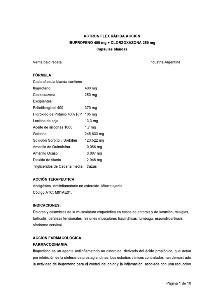 Actron Flex Rápida Acción (1) | PDF