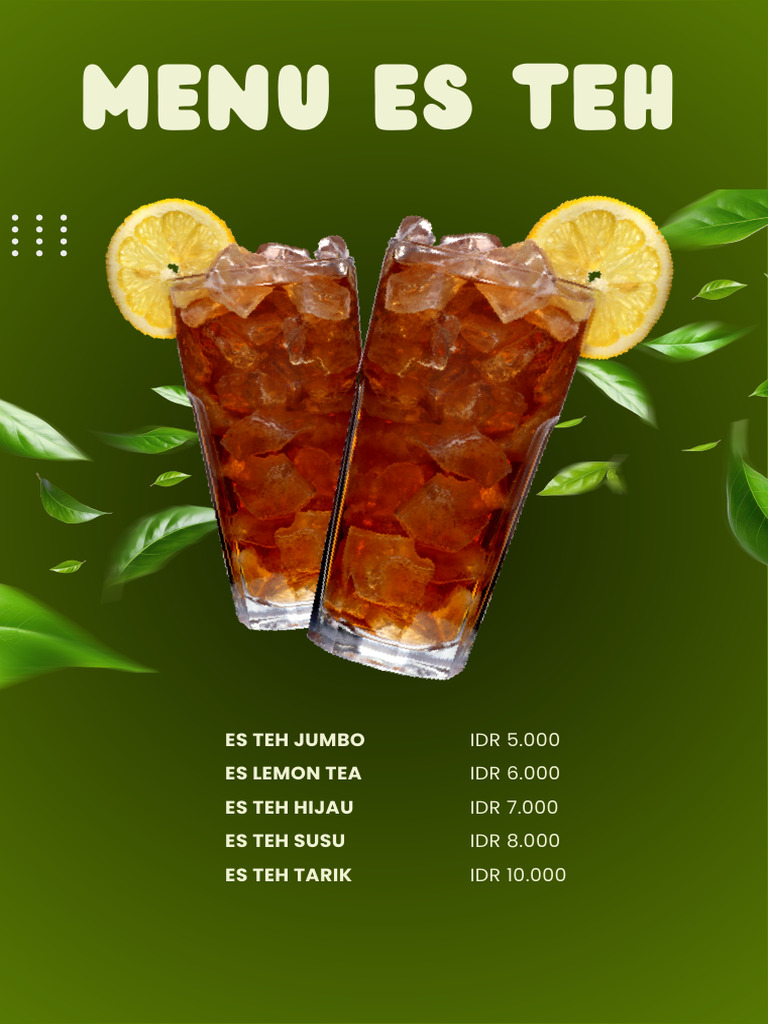 Menu Minuman Es Teh | PDF
