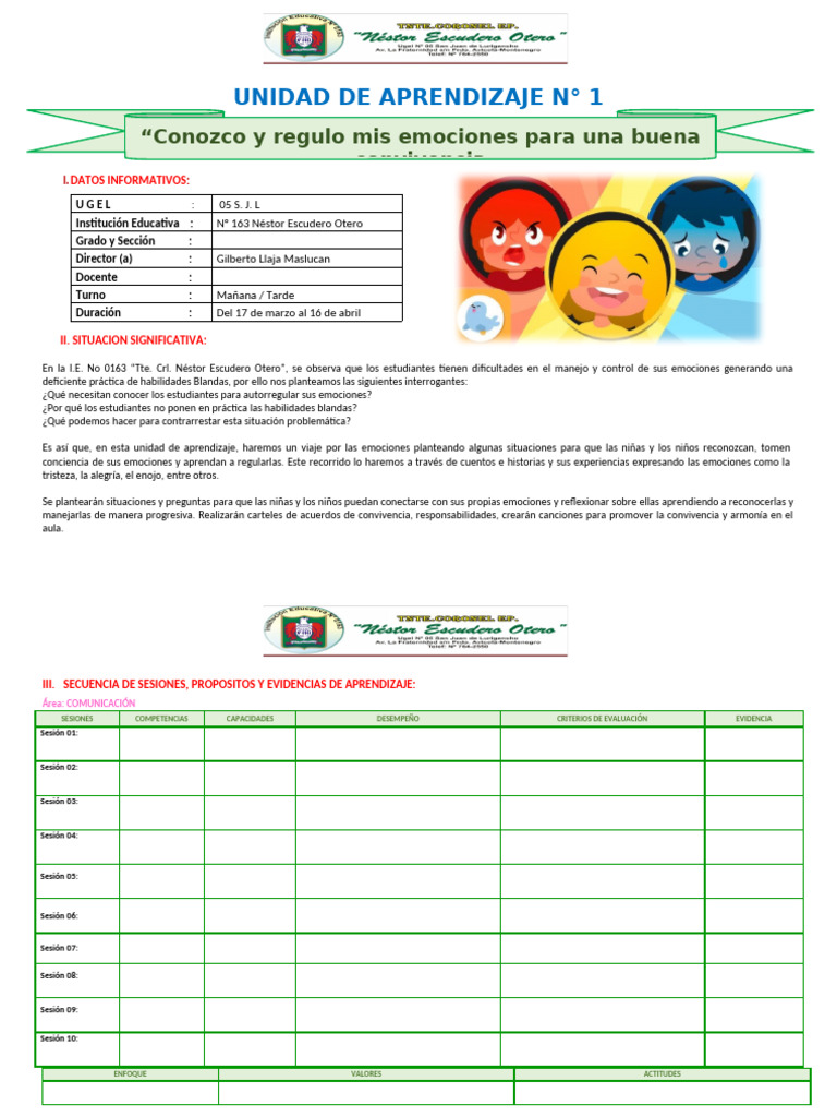Formato de unidad de aprendizaje (1) | PDF | Aprendizaje | Plan de estudios