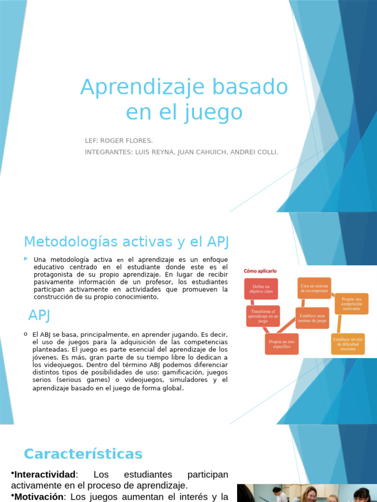 Aprendizaje Basado en El Juego | PDF