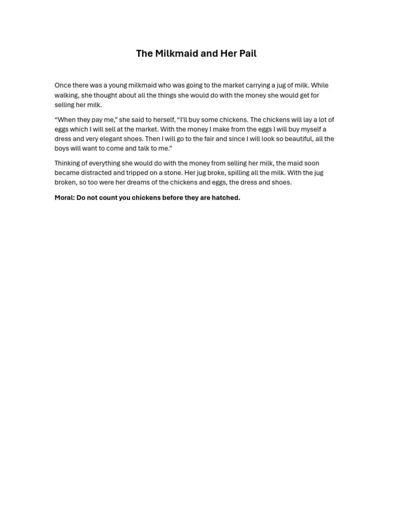 The Milkmaid and Her Pail | PDF