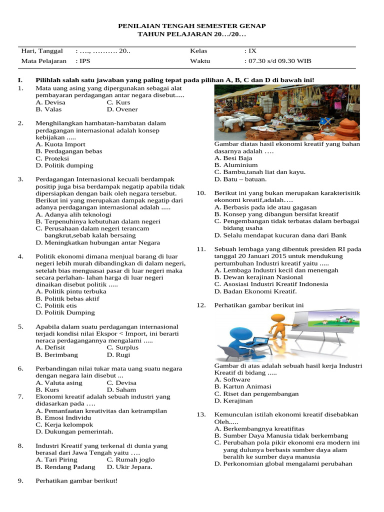 04. Soal PTS II IPS Kelas IX - www.ilmuguru.org | PDF