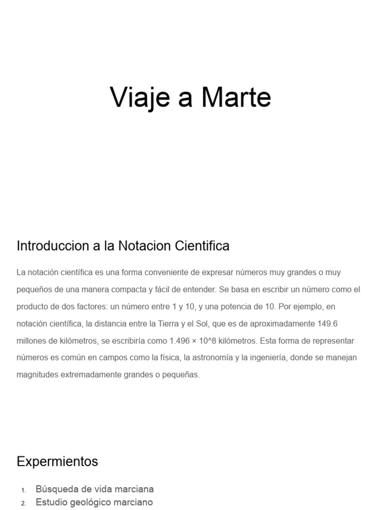 Viaje A Marte | PDF