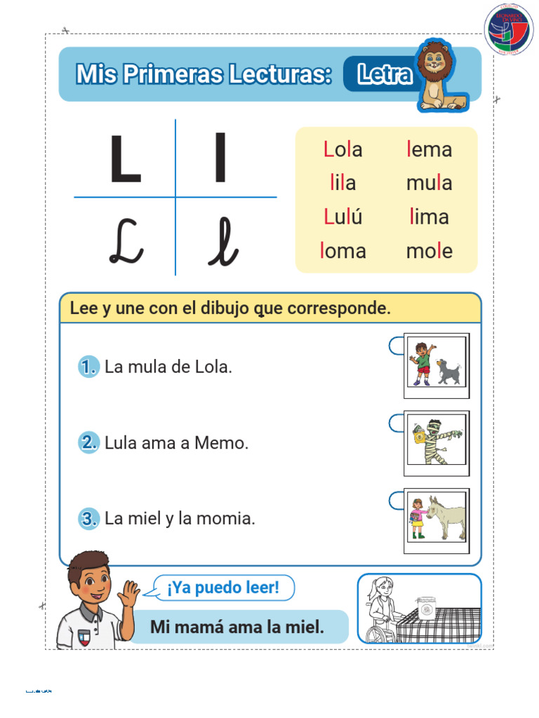 Actividad Letra L | PDF