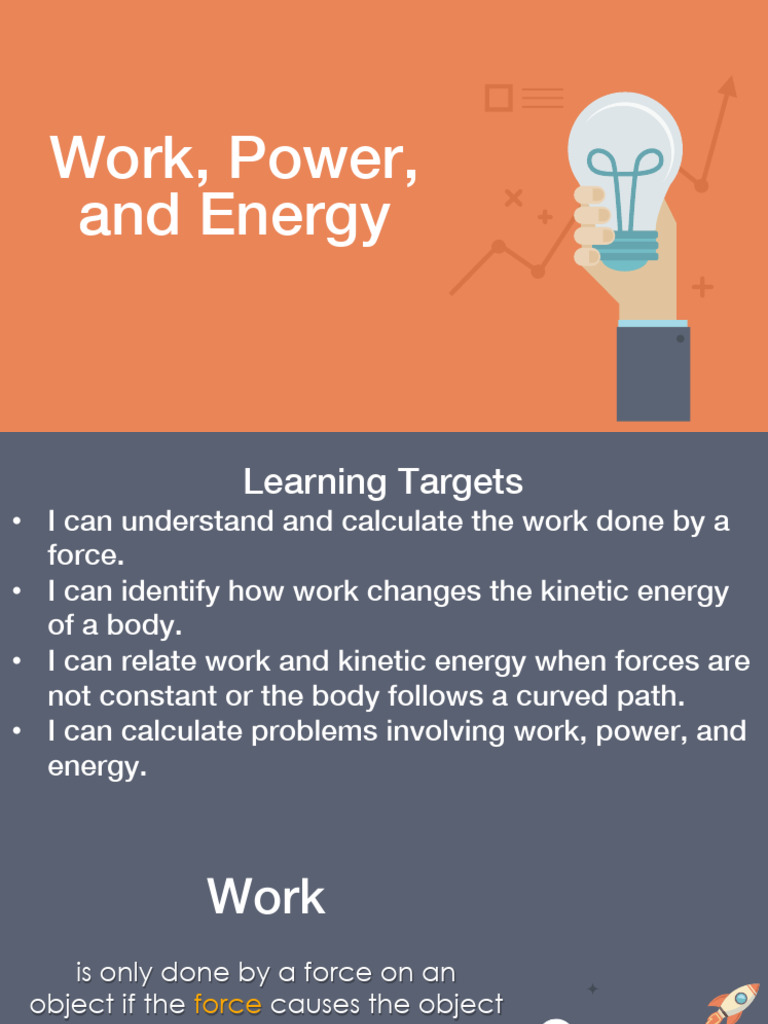 NOTES-Work, Power, and Energy | PDF | Force | Potential Energy