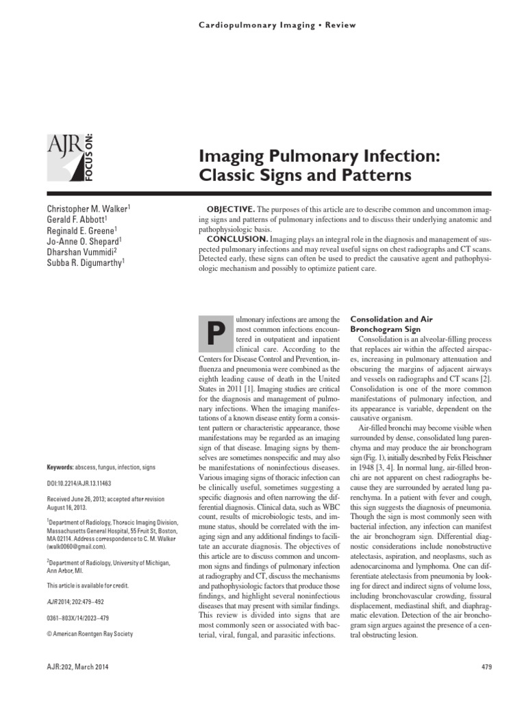 Sinais radiológicos clássicos nas pneumonias | PDF | Pneumonia | Lung