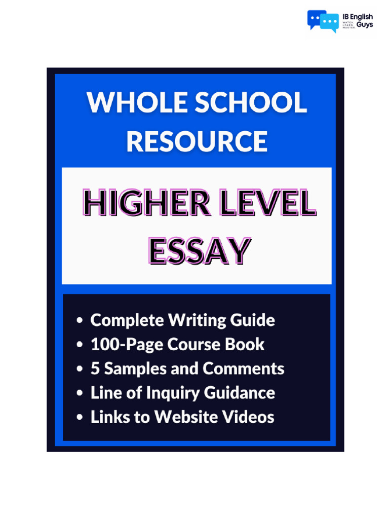 Higher Level Essay - Whole School Resource | PDF | Essays