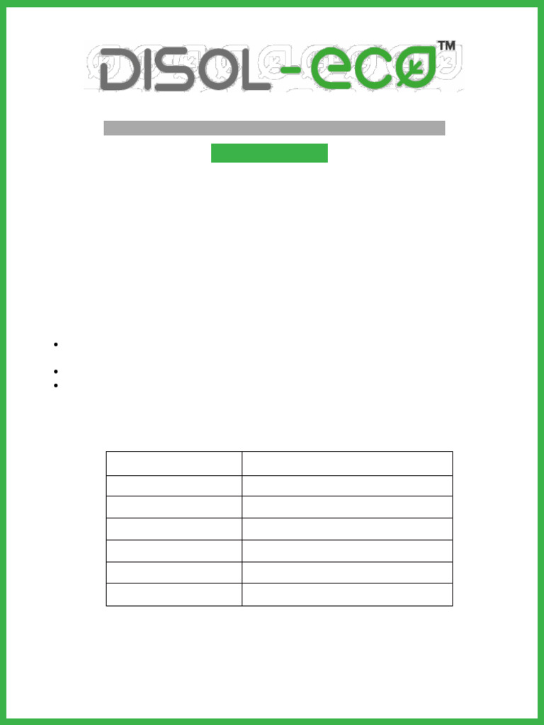 FICHA TÉCNICA DISOL-ECO | PDF | Agua | Hidrocarburos
