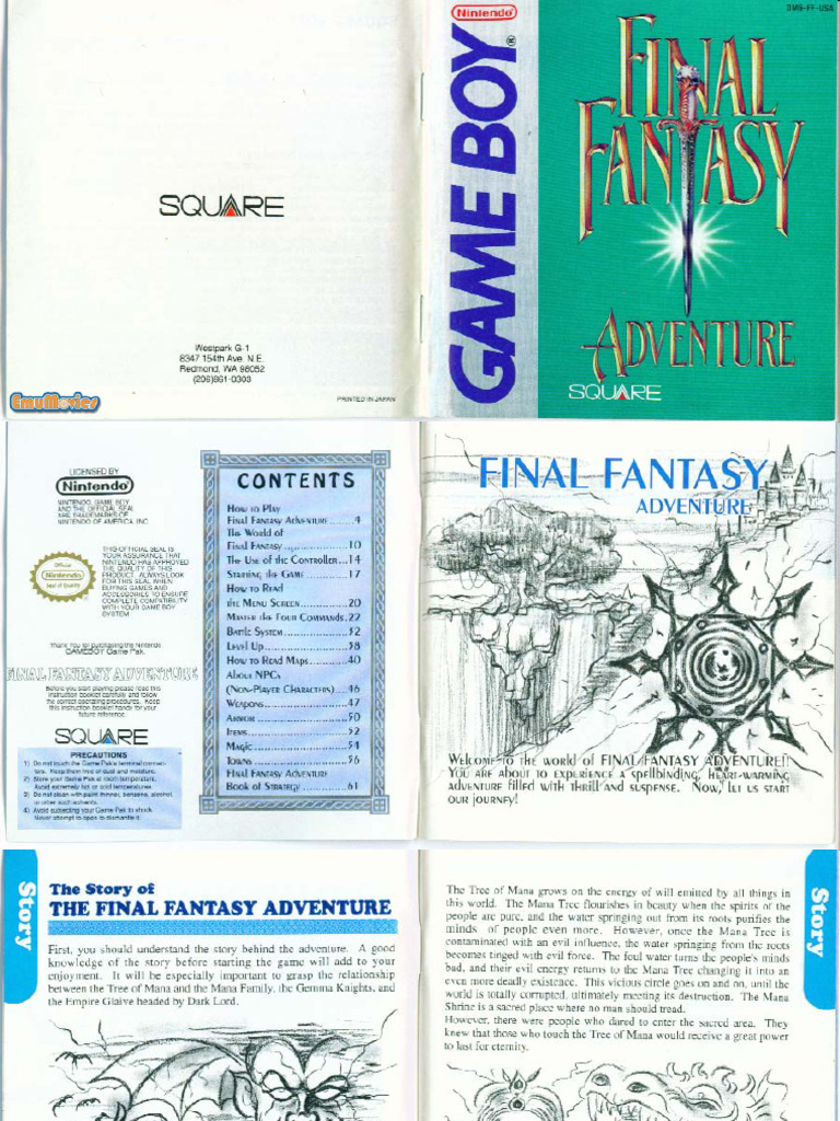 Final Fantasy Adventure Game Manual | PDF