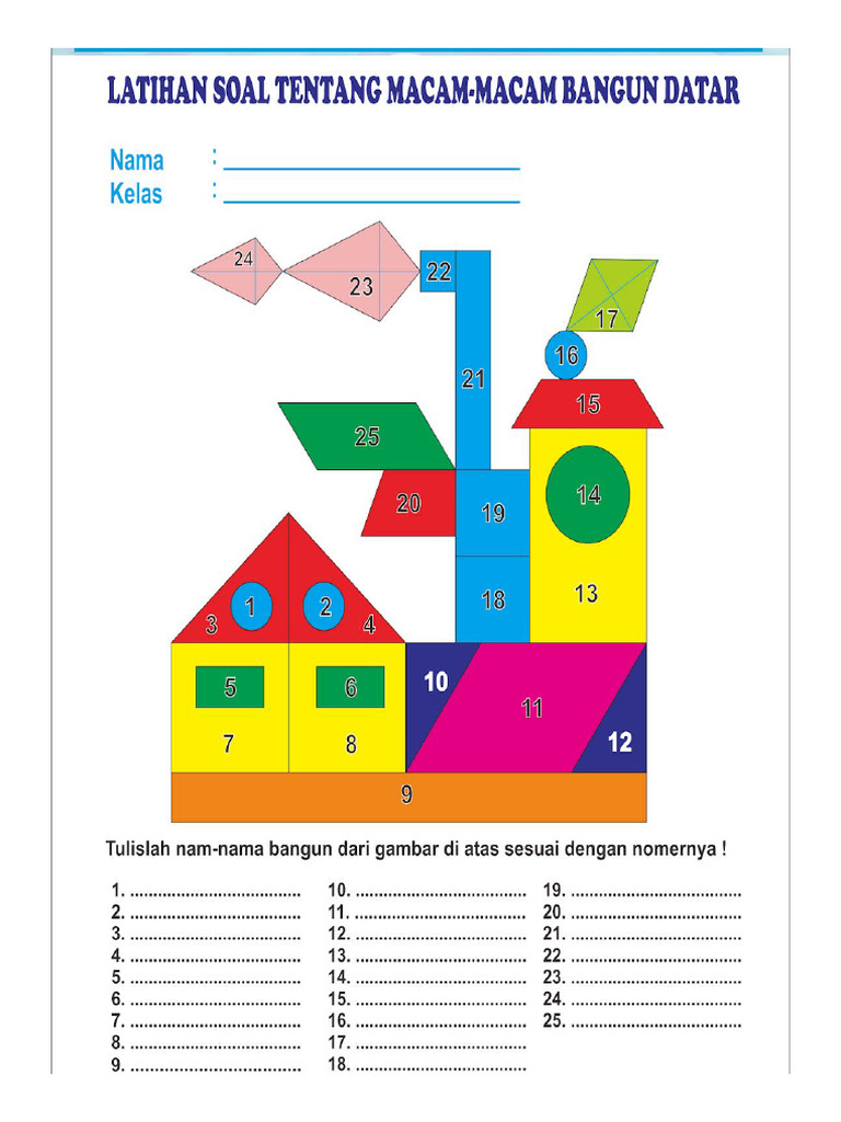 Lembar Kerja Kelompok MTK Kelas 3 Geometri | PDF