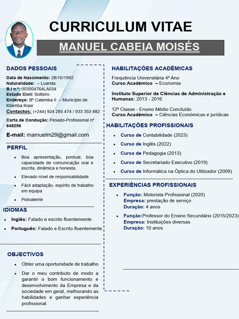 CV Atualizado Moises | PDF