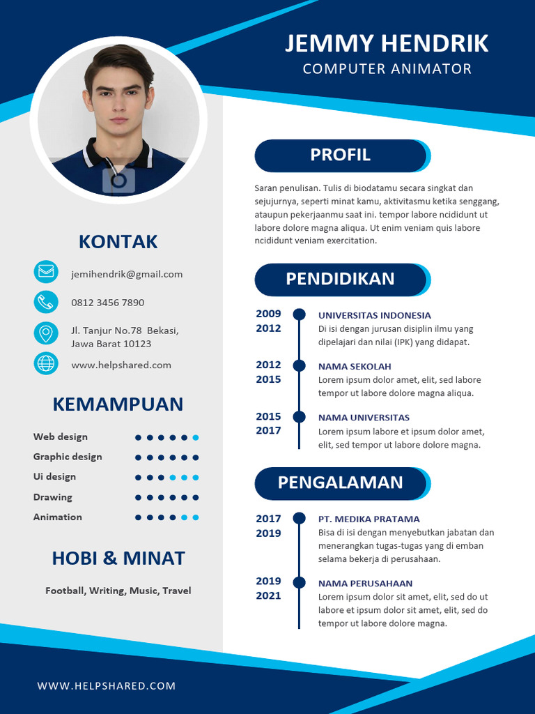 CV Jemmy Hendrik: Animator Profesional | PDF