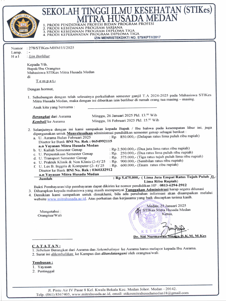 278 Surat IB Mahasiswa | PDF