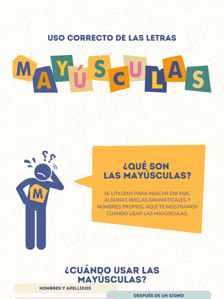 Uso Correcto de las Mayúsculas | PDF | Caso de carta | Ortografía