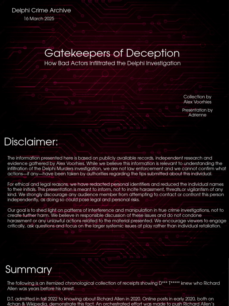 Delphi Murders: Exposing Investigation Deception | PDF | Facebook