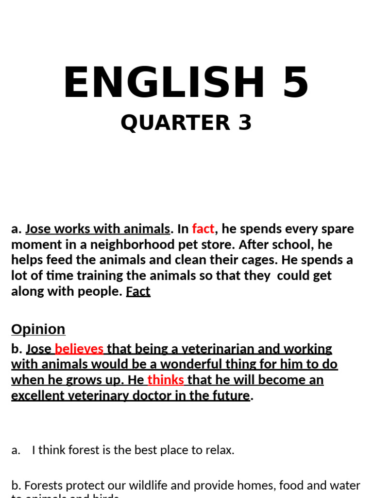 ENGLISH 5 | PDF