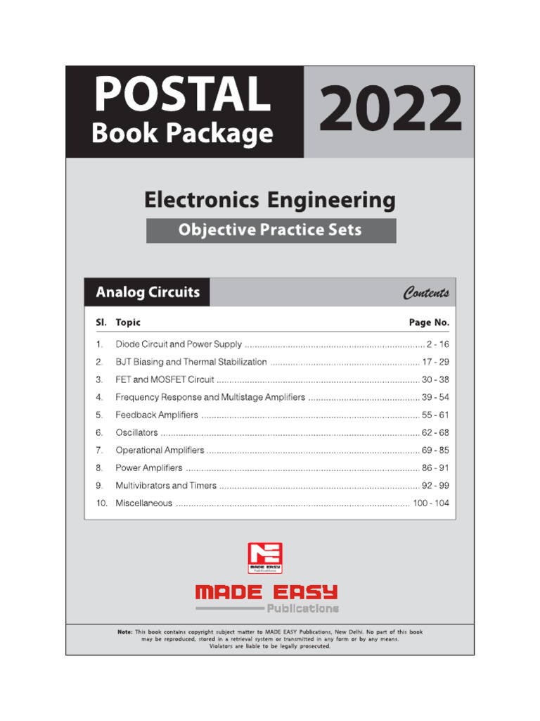 Analog Circuits EC Obj | PDF