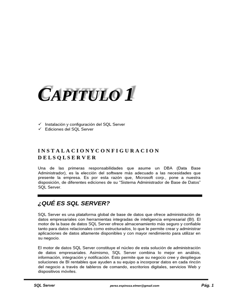 Separata_SQL_SERVER_instalaciÃ³n | PDF | Servidor SQL de Microsoft | Archivo de computadora
