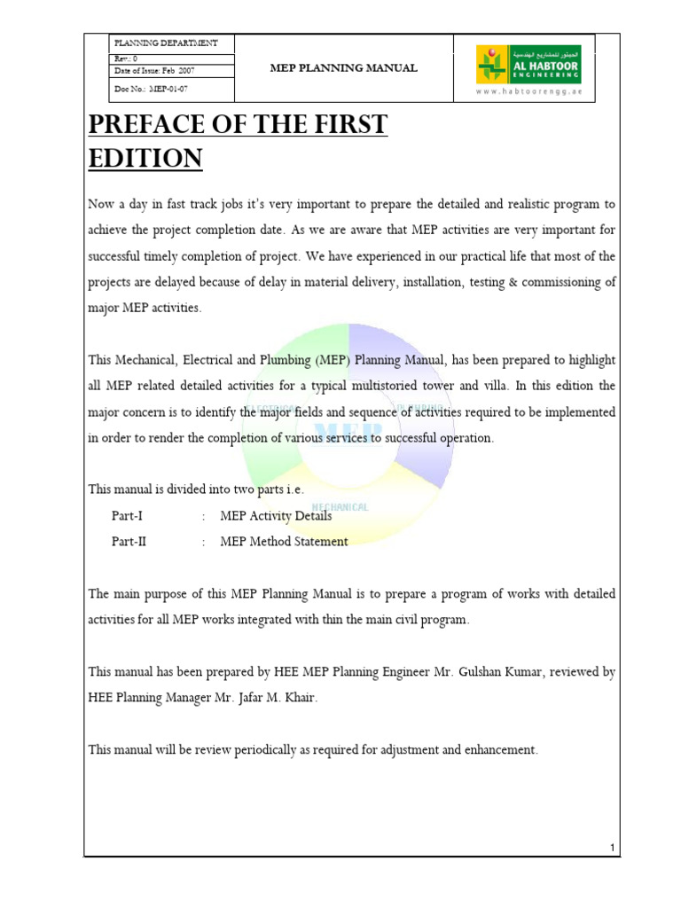 4)Mep Planning | PDF