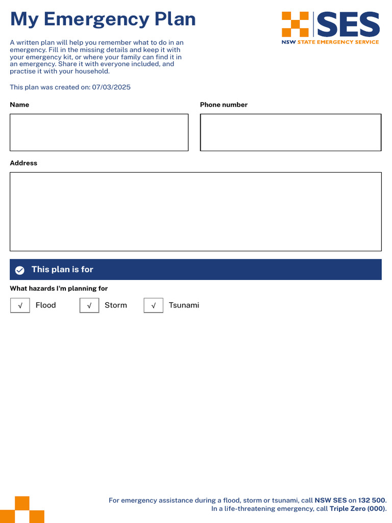 NSW SES Emergency Plan | PDF | Flood | Emergency Evacuation
