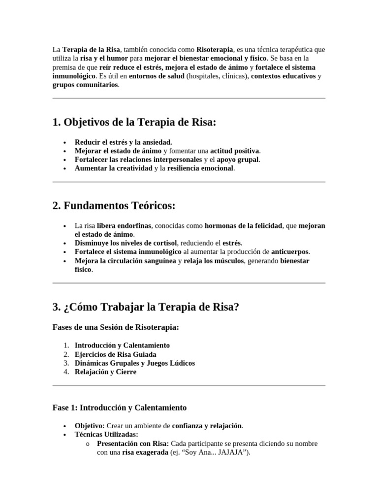 La Terapia de la Risa | PDF | La risa | Estrés (biología)