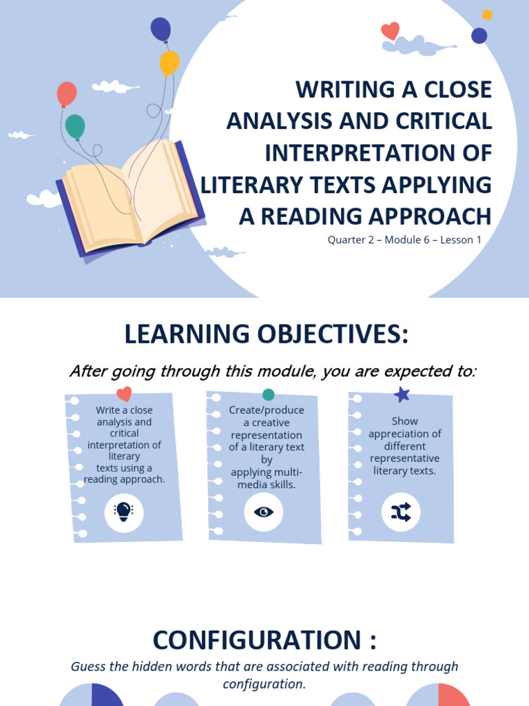 Close Analysis of Literary Texts | PDF | Speed Reading | Cognitive ...