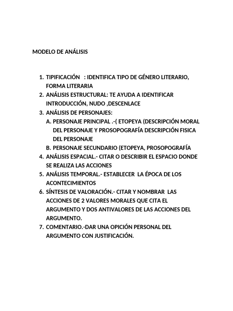 Modelo de Análisis | PDF